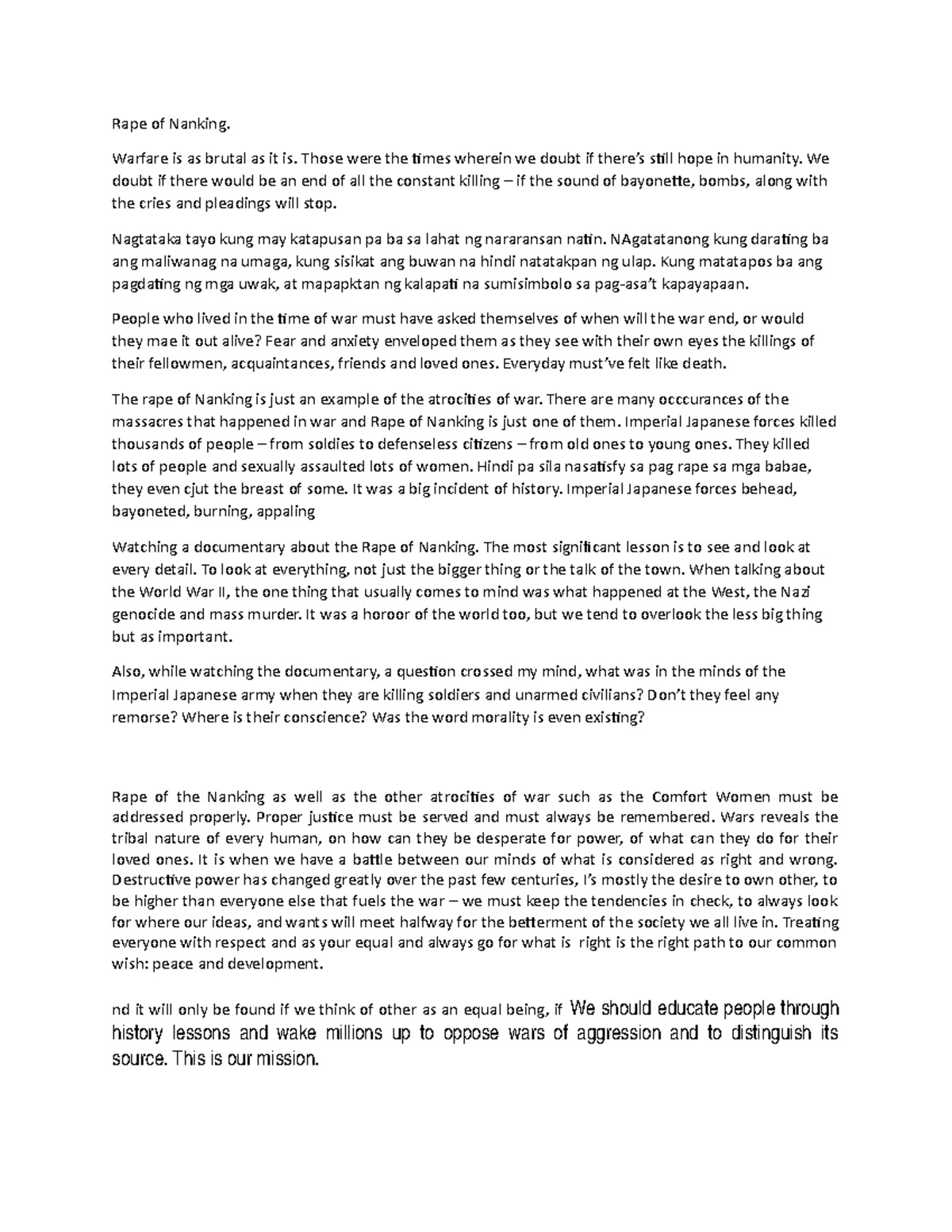 GS 2 Rape of Nanking - Description is rquired - Rape of Nanking ...