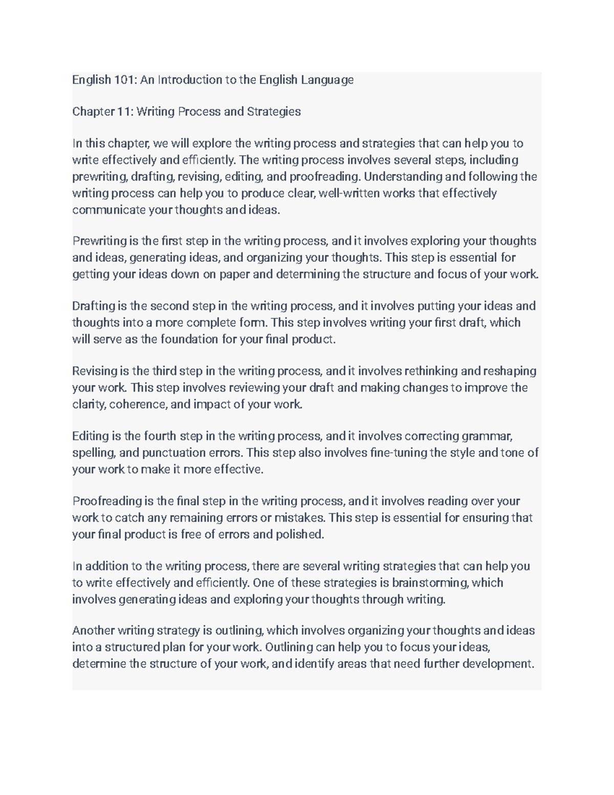 Composition I Chapter 11-15 - English 101: An Introduction to the ...