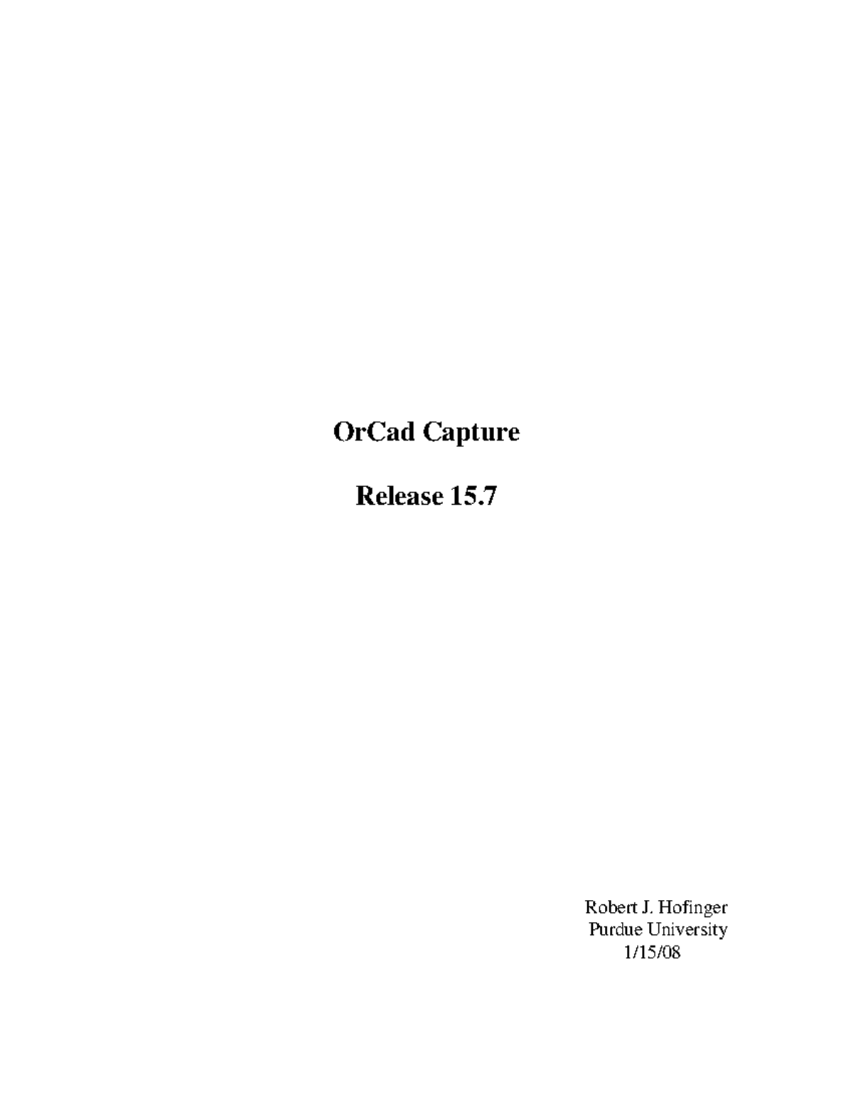 PSpice-Tutorial - Complete notes on - OrCad Capture Release 15. Robert ...