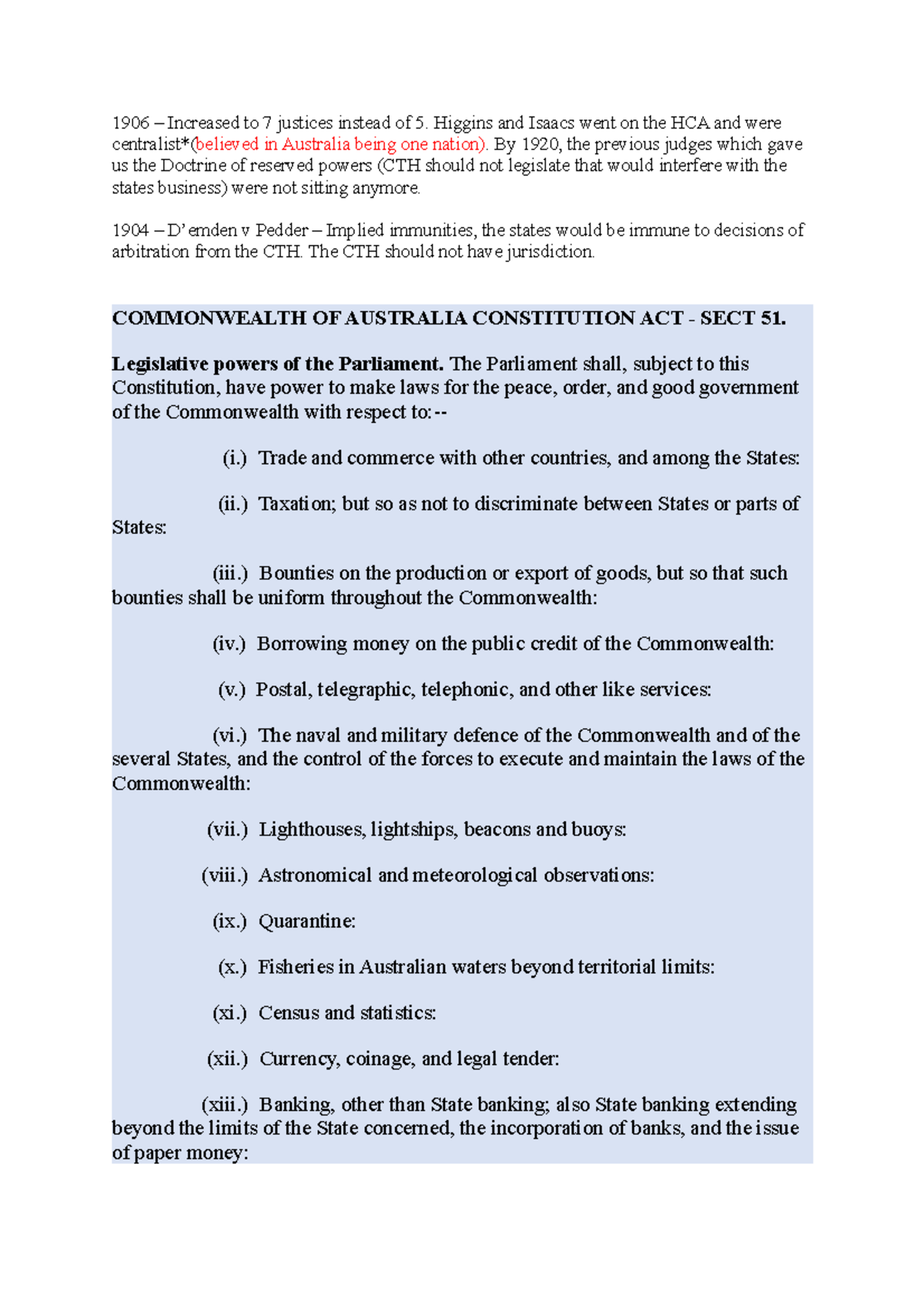 Cases - Lecture notes and case review topic 1 - 4 australian ...