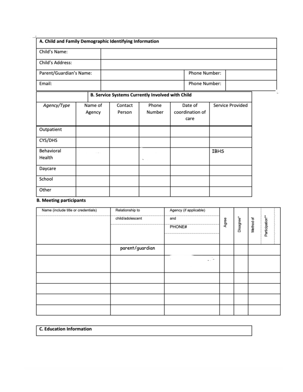 Behavior Health Interagency Meeting Document - MGM 350 - Studocu