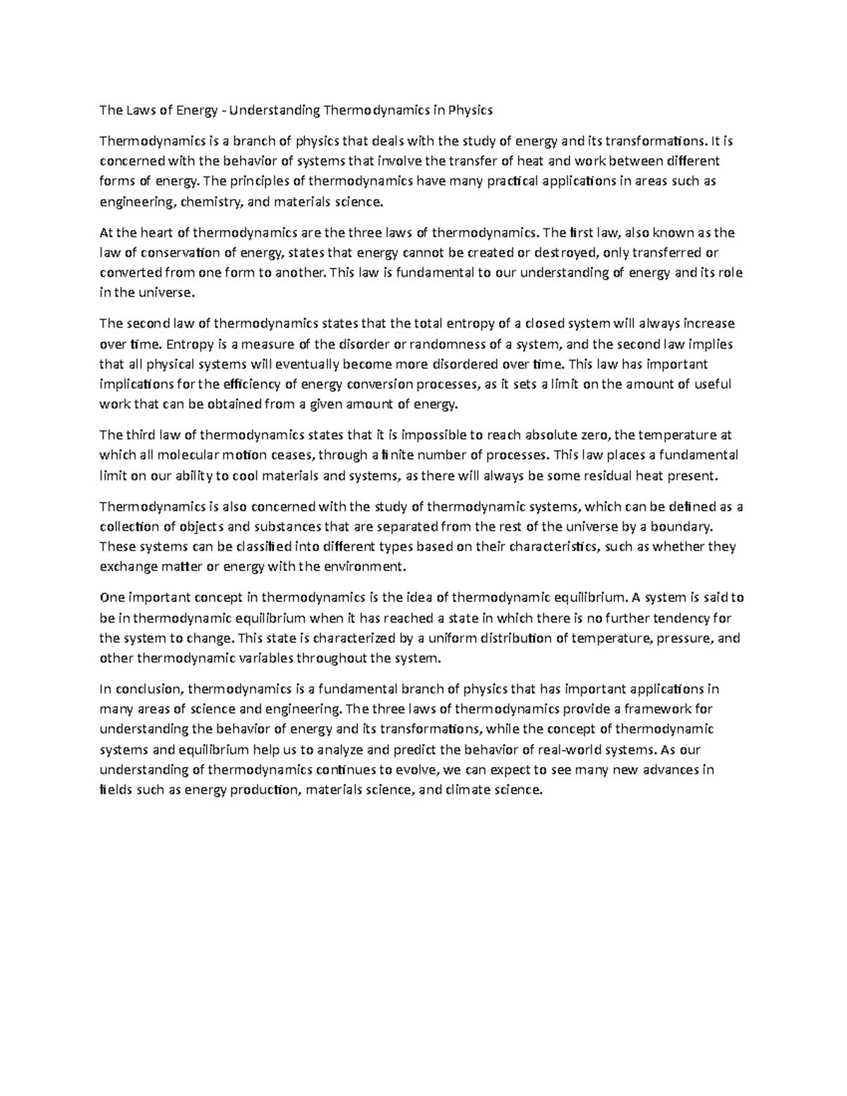 The Laws of Energy - Understanding Thermodynamics in Physics - The Laws ...