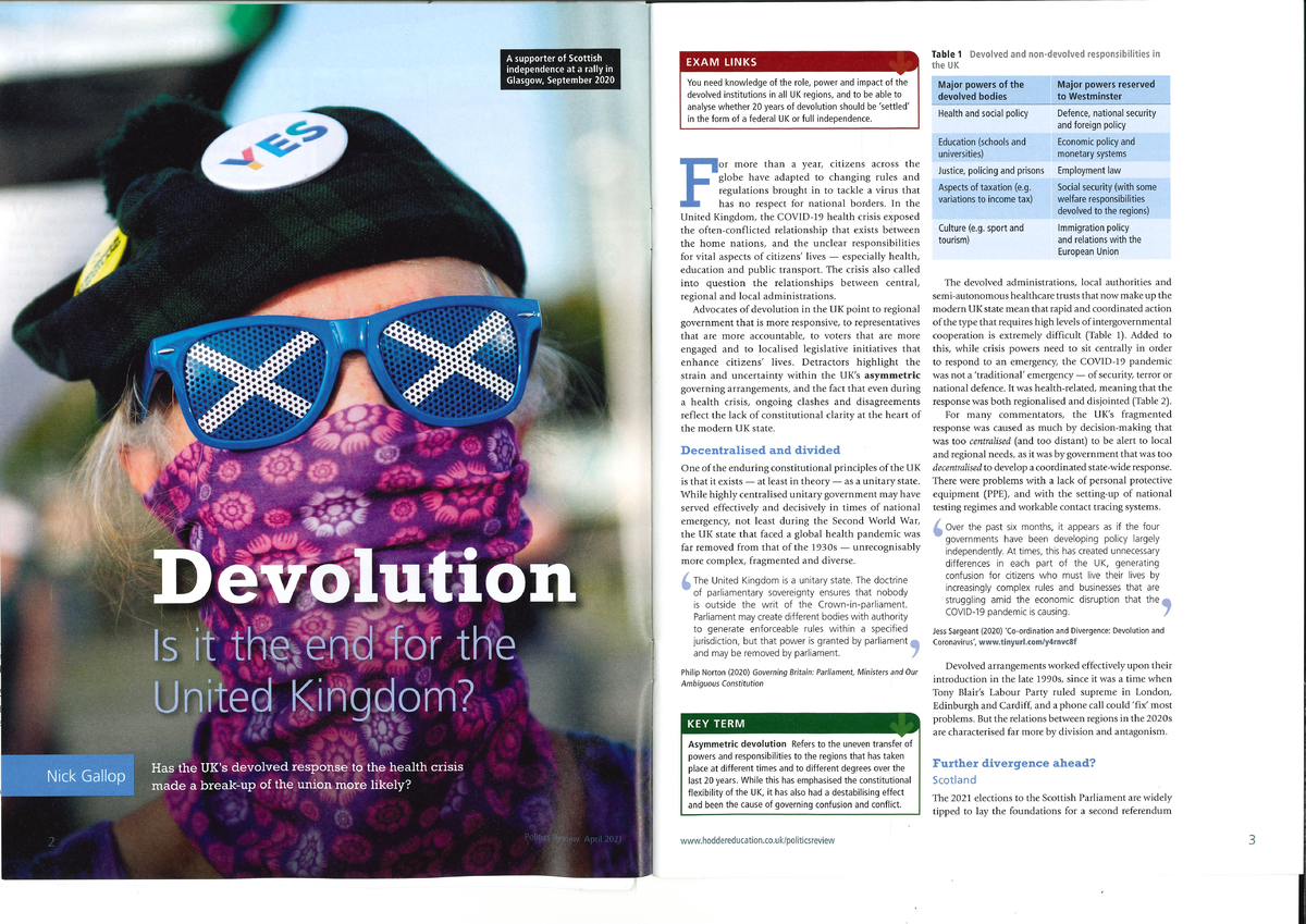 Devolution April 2021 - Studocu