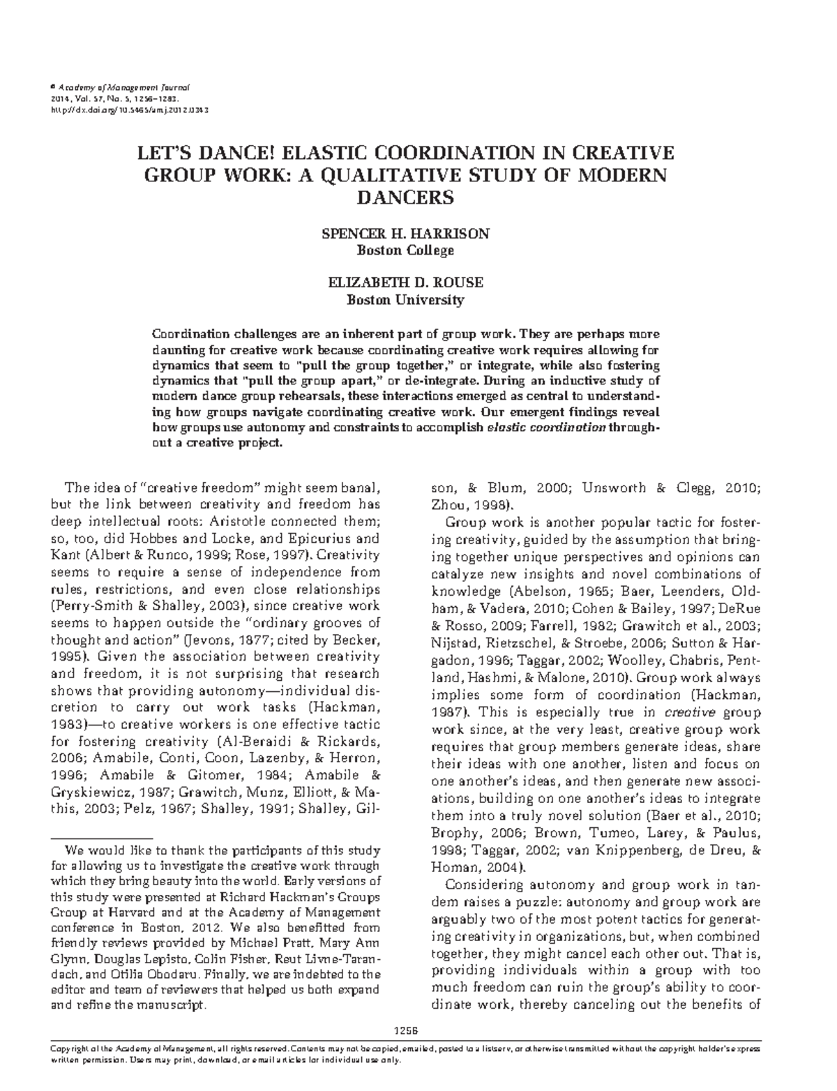 Harrison Rouse 2014 - paper - LET’S DANCE! ELASTIC COORDINATION IN ...