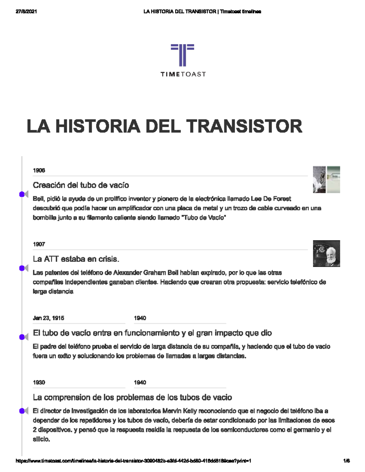 Historia del transistor: inicios a tiempos modernos - Procesamiento ...