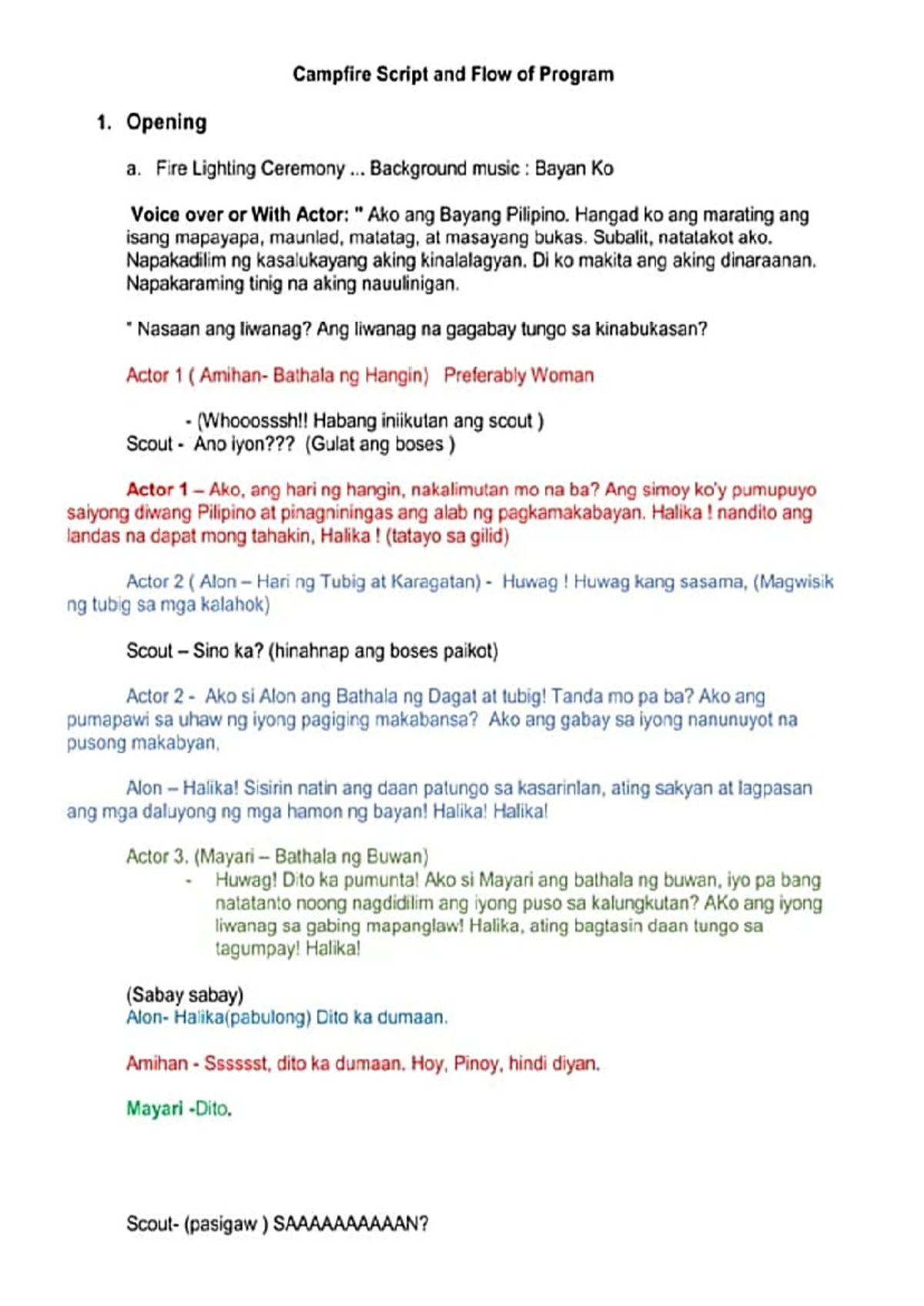 Campfire - Opening a. Fire Lighting Ceremony Background music : Bayan ...