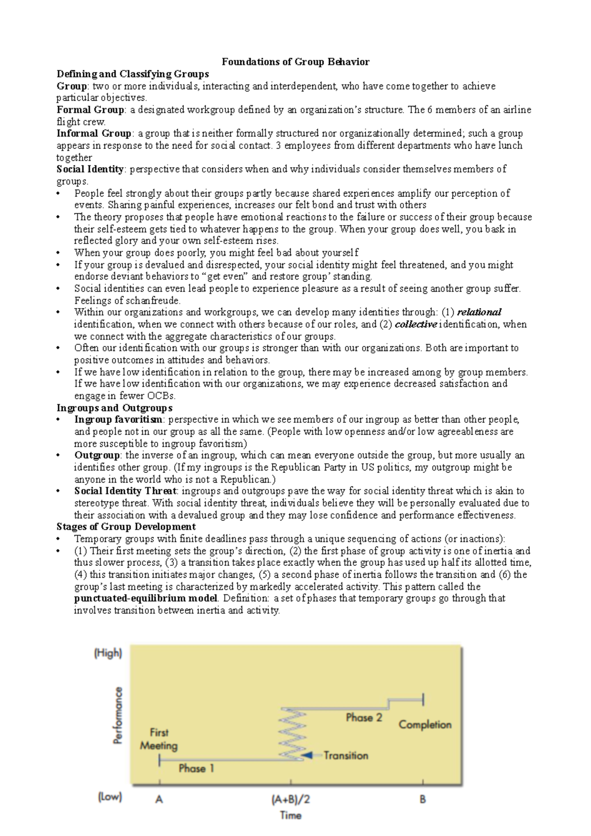 Orgb final - ..... - Foundations of Group Behavior Defining and ...