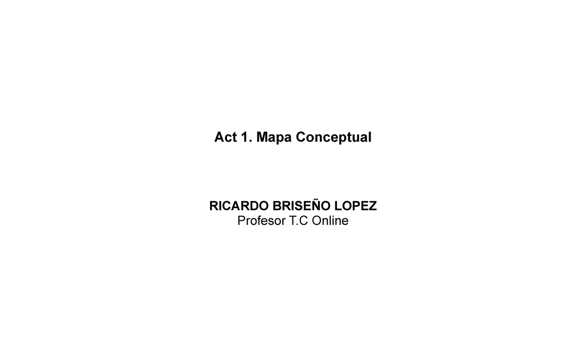 A1 Mapa Conceptual - Act 1. Mapa Conceptual RICARDO BRISEÑO LOPEZ Profesor T Online Romanticismo ...
