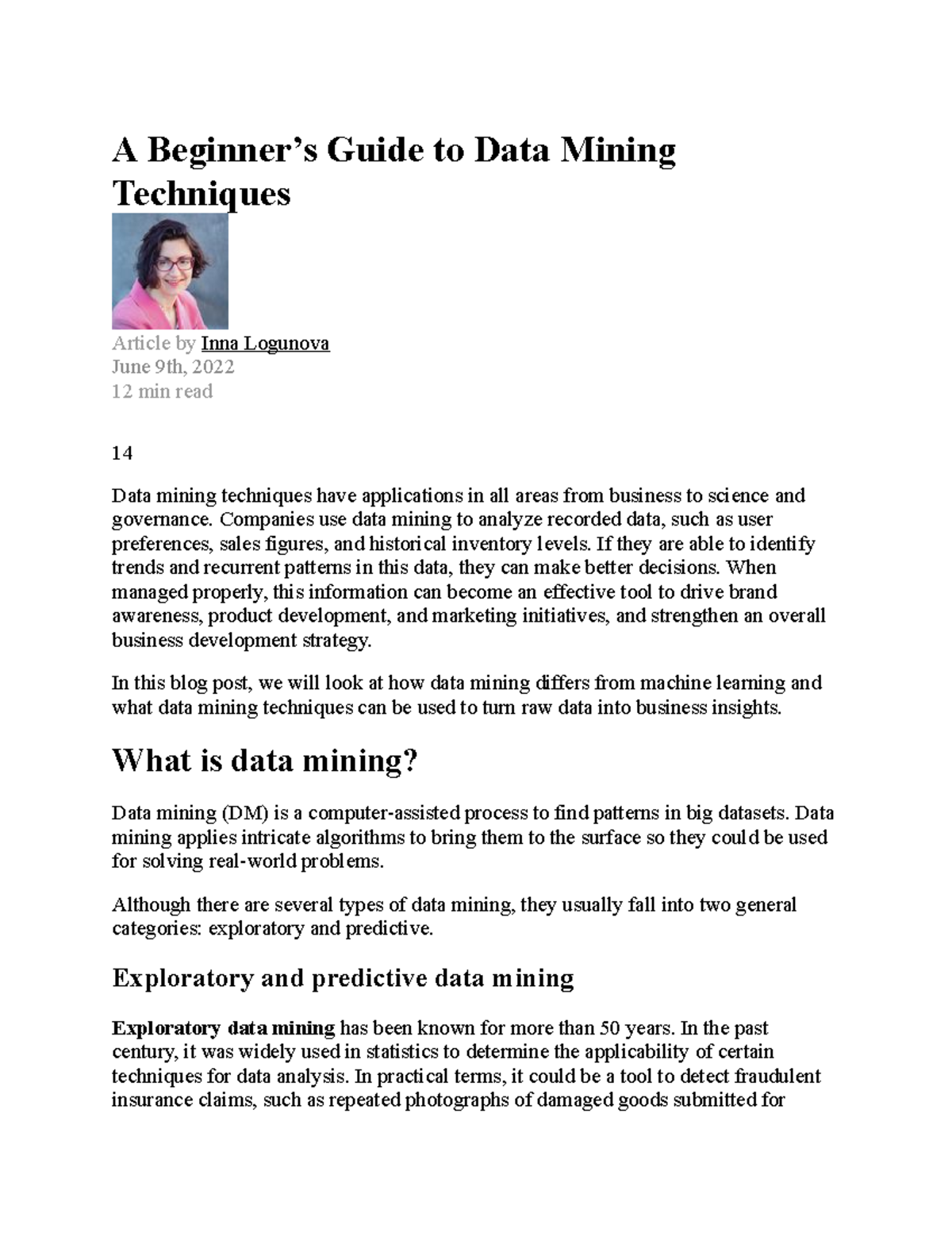 A Beginner - this i simprtant - A Beginner’s Guide to Data Mining ...