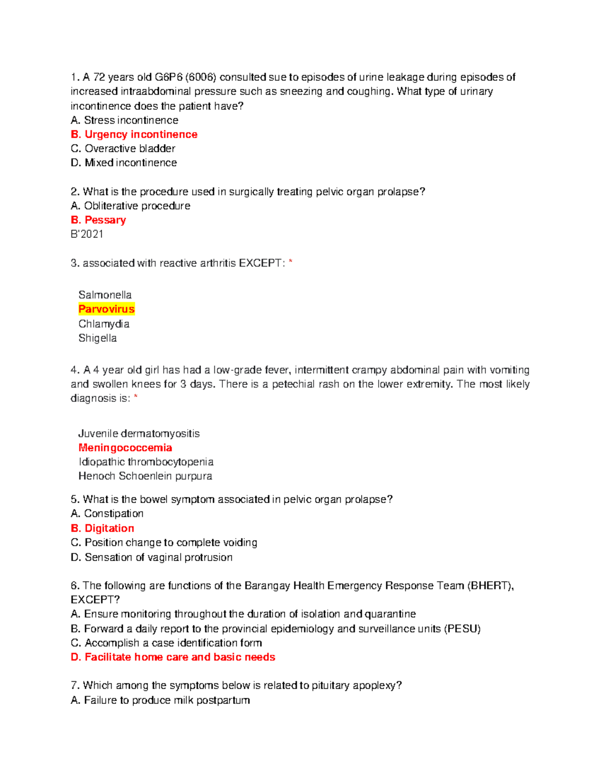 Medical of Oculoplastics and orbit exam part 2 - A 72 years old G6P6 ...