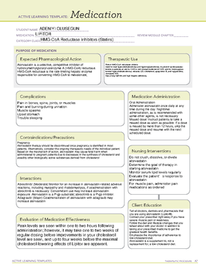 Active Learning Template medication - ACTIVE LEARNING TEMPLATES ...