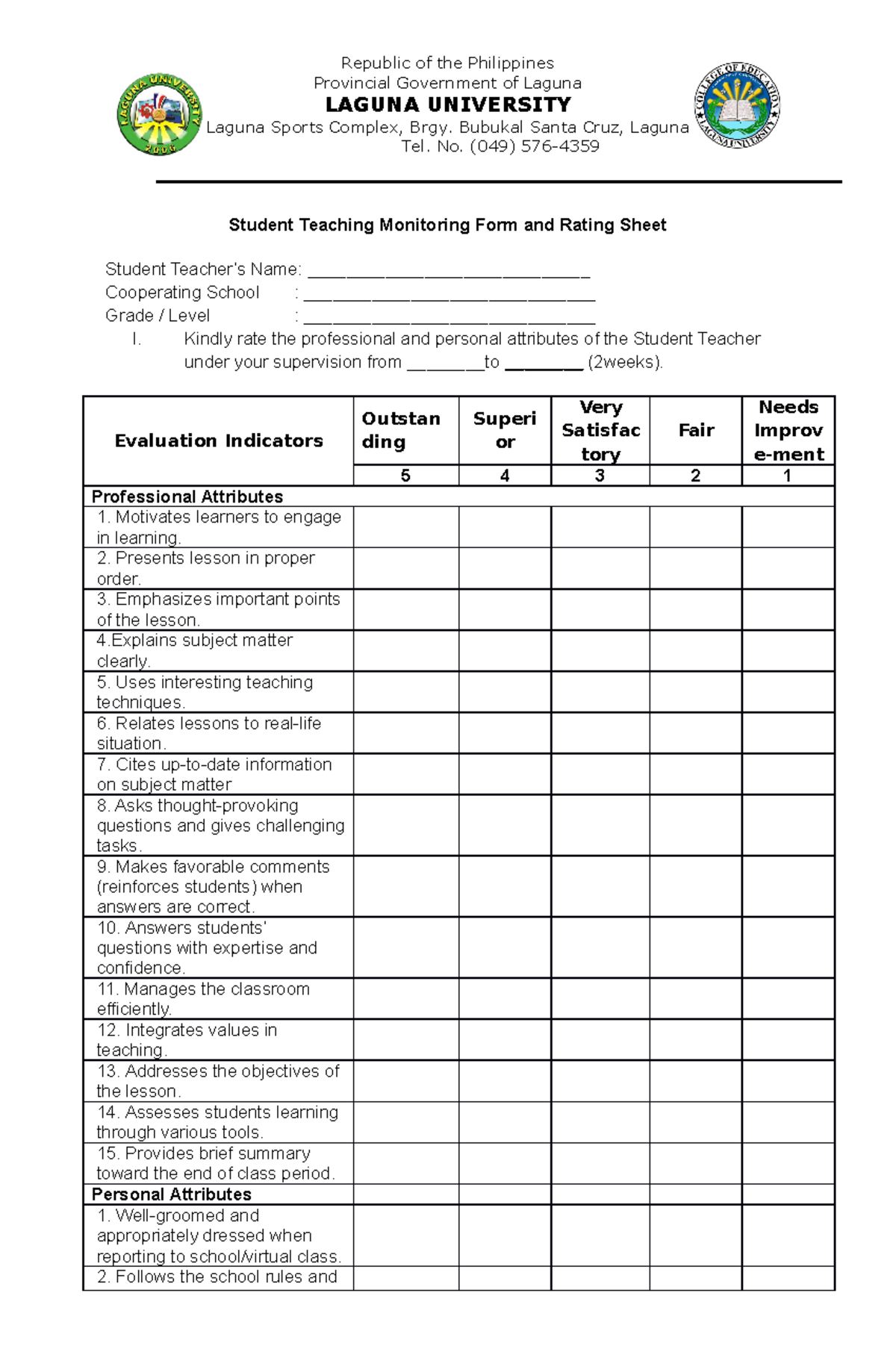 Student- Monitoring- Sheet Brillantes-Name-Program-Block-2weeks-date ...