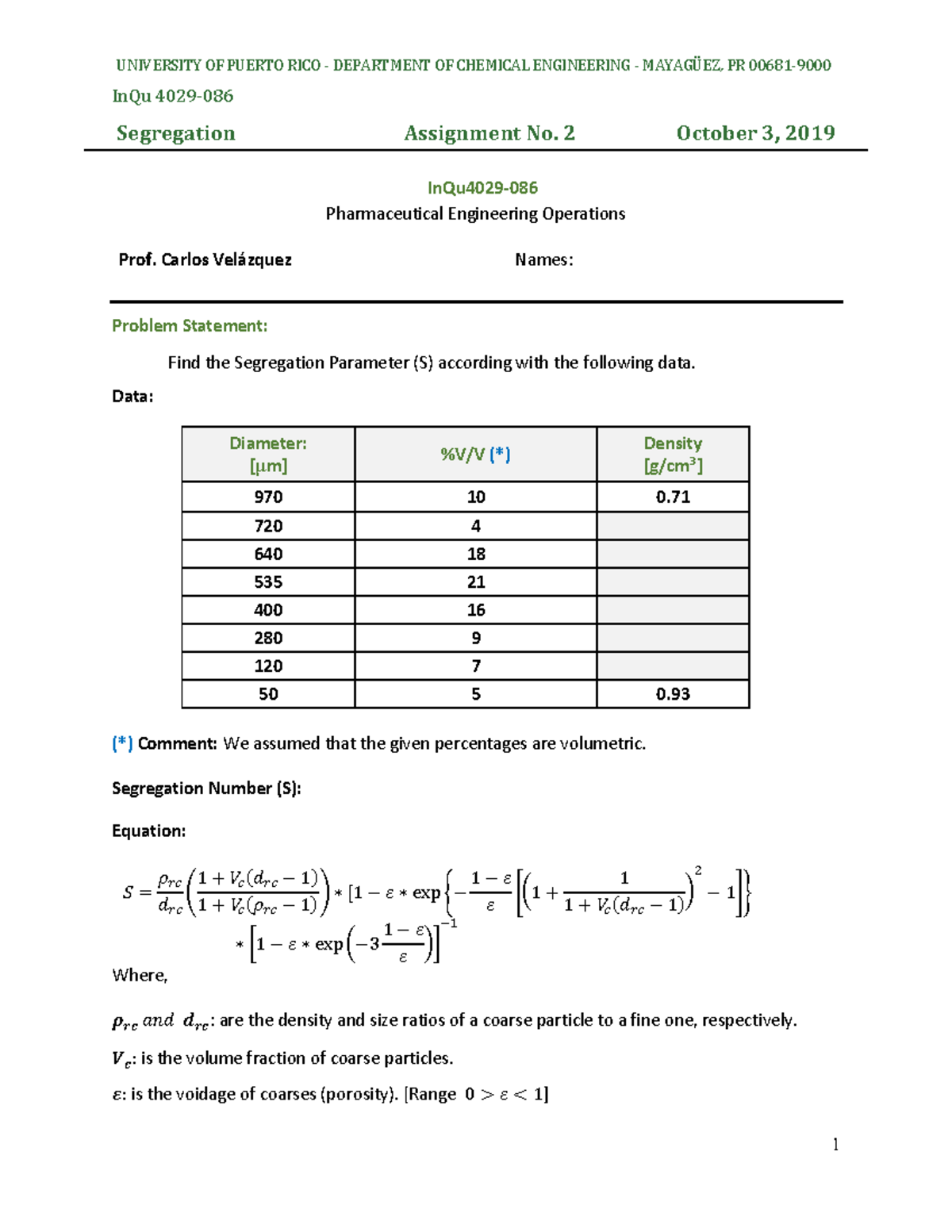 In Qu4029 086 Assign No.2. Version 2 - Warning: TT: undefined function: 32 UNIVERSITY OF PUERTO ...