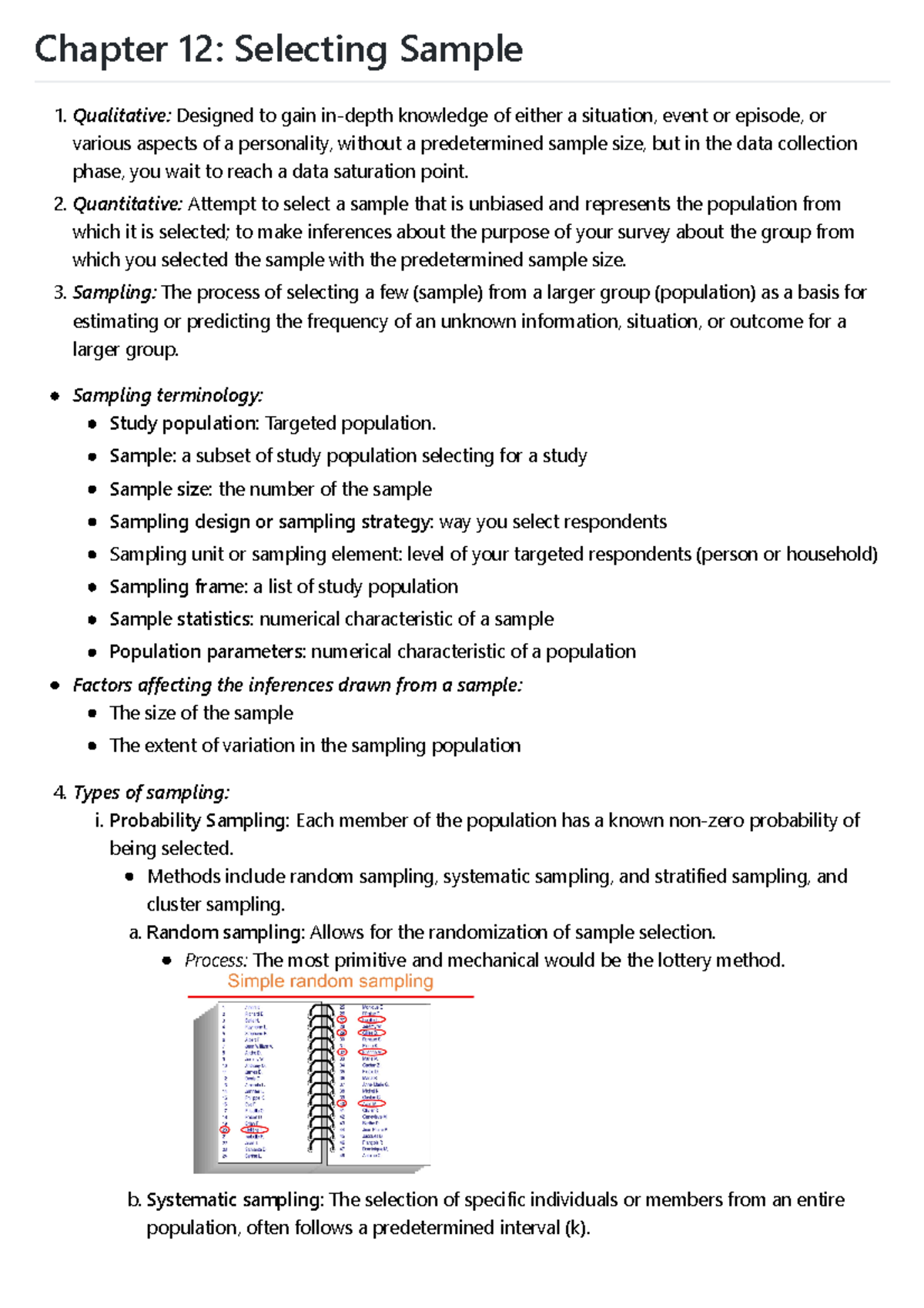C12 Selecting a sample - Research Methodology: A Step-by-Step Guide for ...