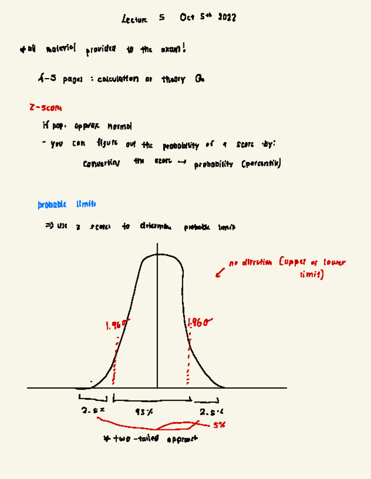 Lecture 5 - Lecture 5 Oct 5th 2022 ☆ all material provided to the exam ...