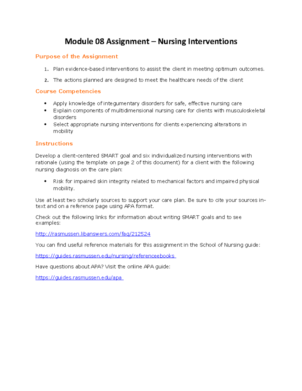 Your Name Module 08 Assignment 112722 - Module 08 Assignment – Nursing ...