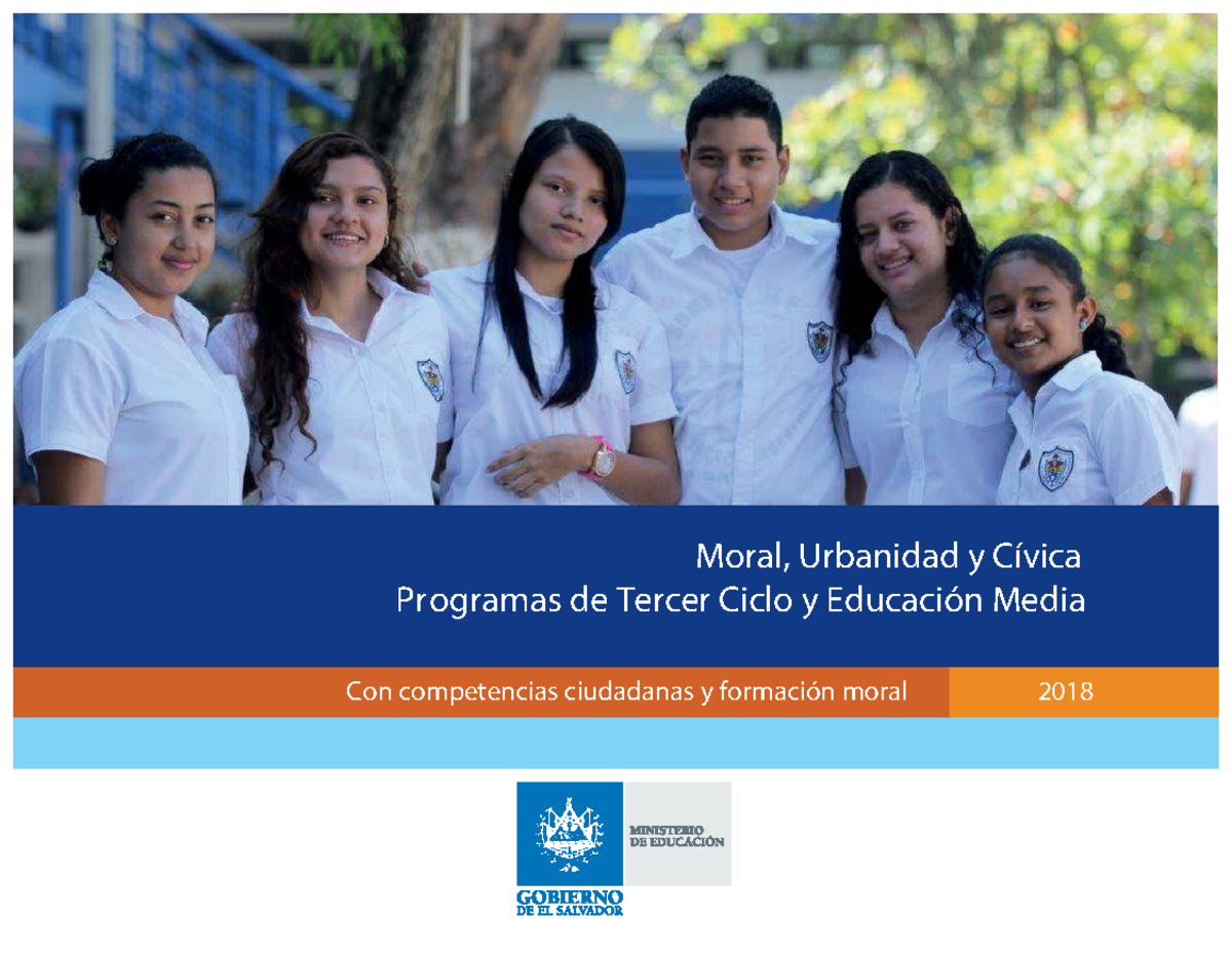 Moral Urbanidad y Civica Programas de tercer ciclo y educacion media ...