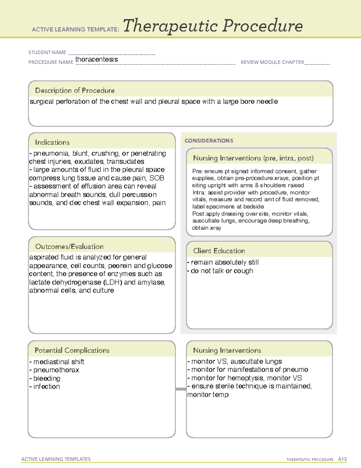 Therapeutic Procedure Template Prntbl concejomunicipaldechinu gov co