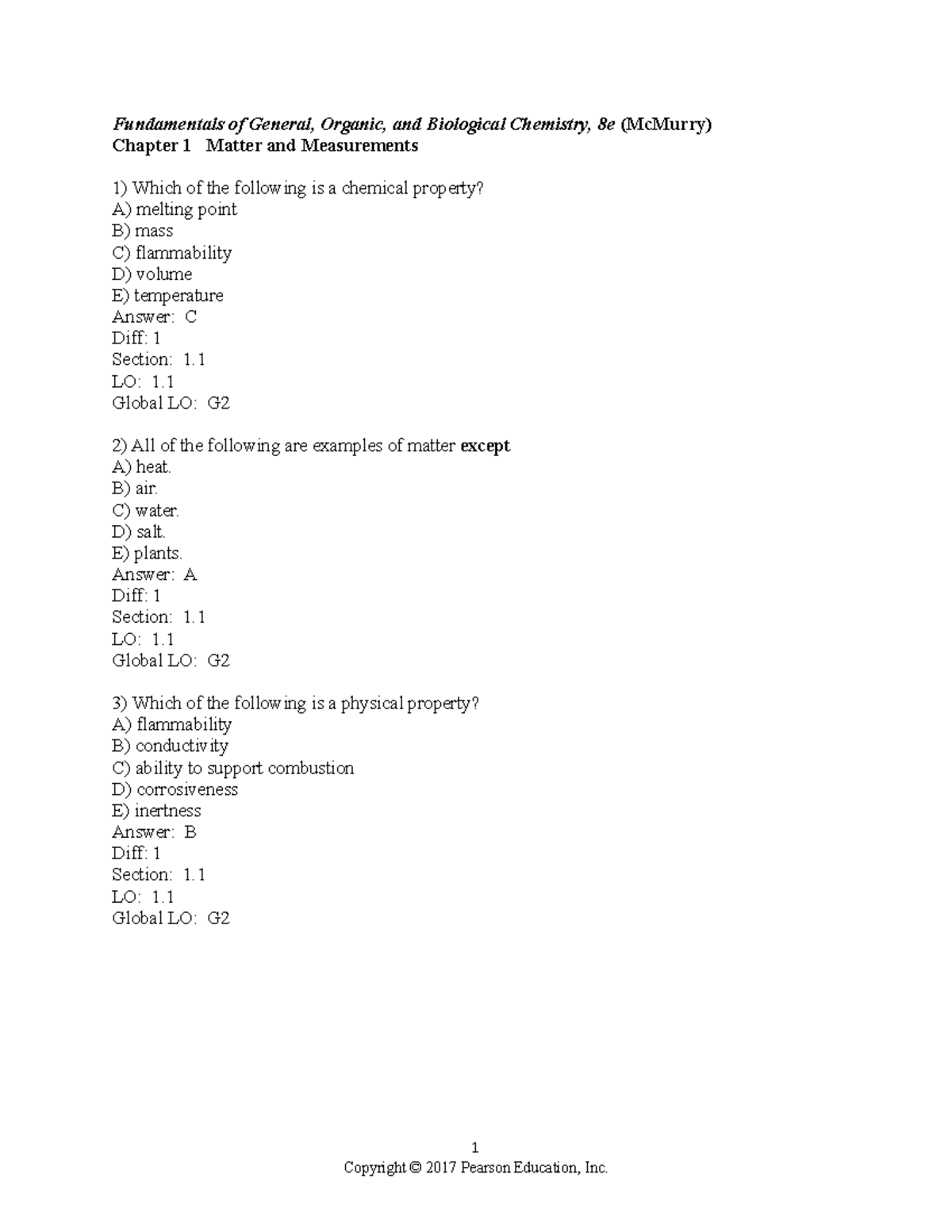 Chapter 1 - Fundamental of General, Organic and Biological Chem - Sci ...