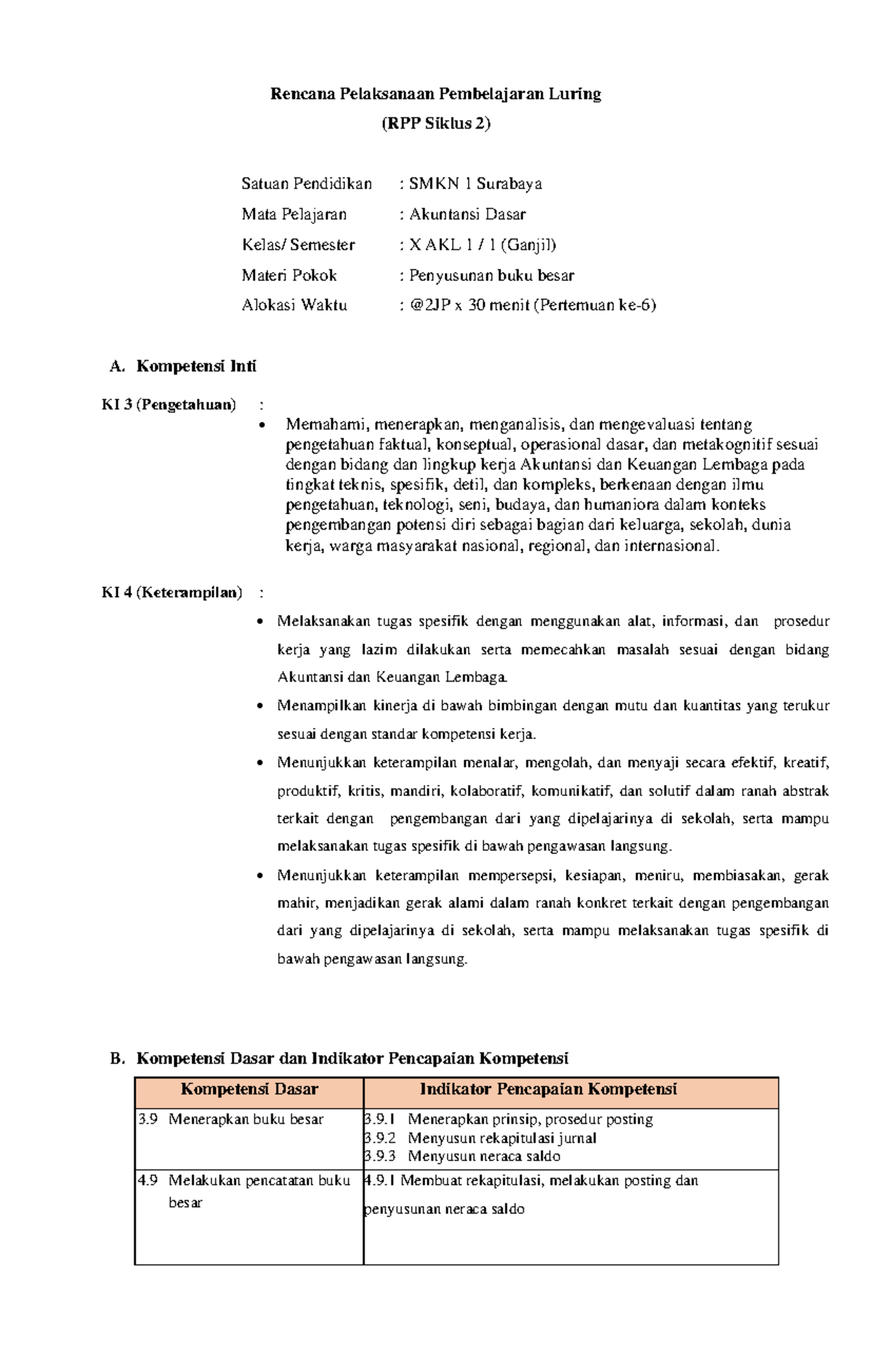 Tugas pert 12 telaah kurikulum - Rencana Pelaksanaan Pembelajaran ...