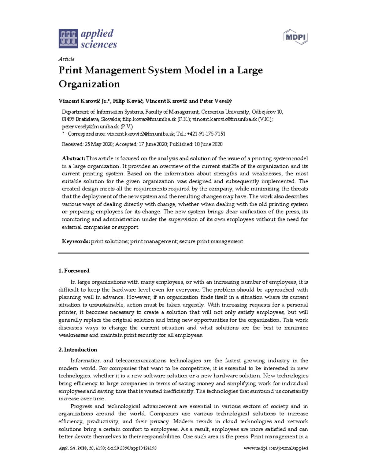 Print Management System Model in a Large Organizat - Appl. Sci. 2020 ...