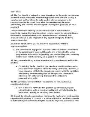 D253 v4 - RSM3 Task 1 - D253 - TASK 1: Becoming an Effective Values ...