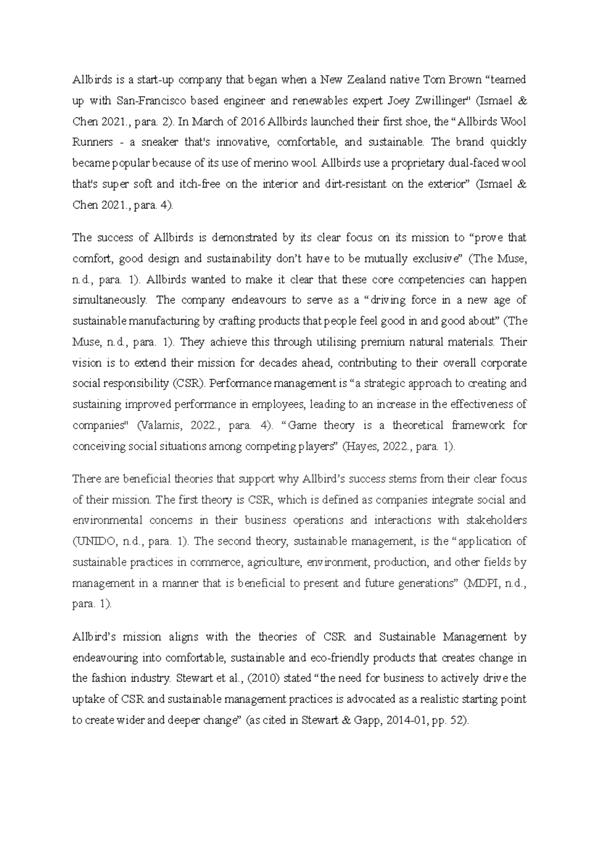 Example Answer - Introduction to Management - UOW - Studocu