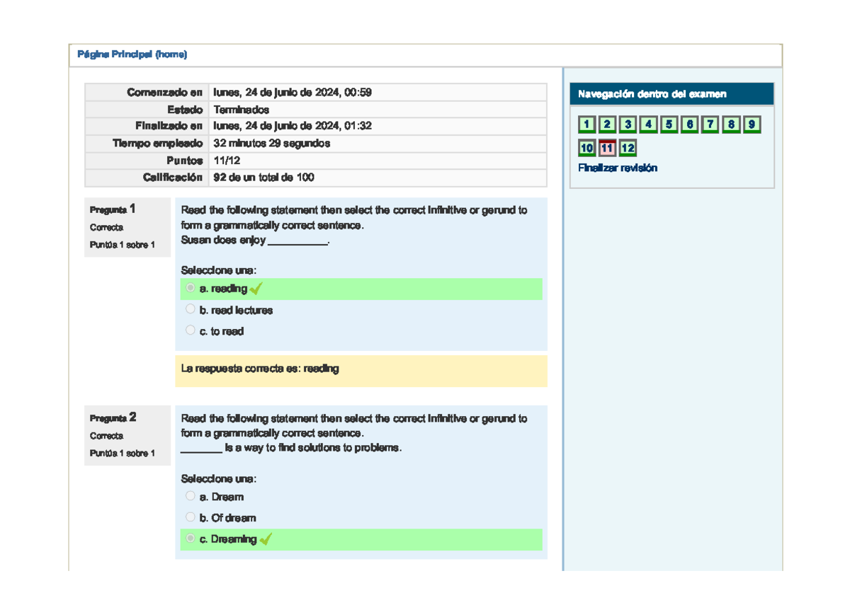 Assignment 7 Questionnaire U4 - Página Principal (home) Comenzado en ...
