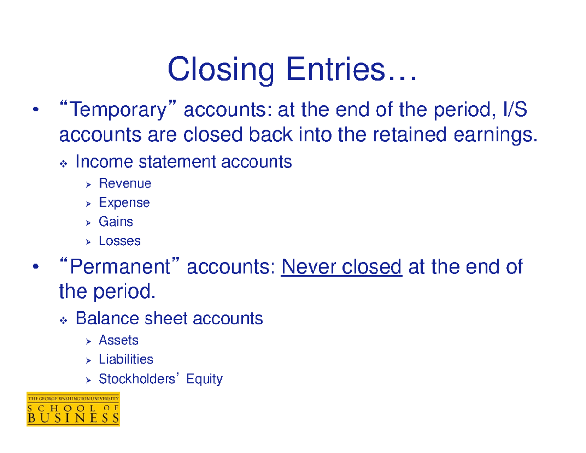 Chapter 4 Brief II - Youli Zou - Closing Entries... “Temporary ...