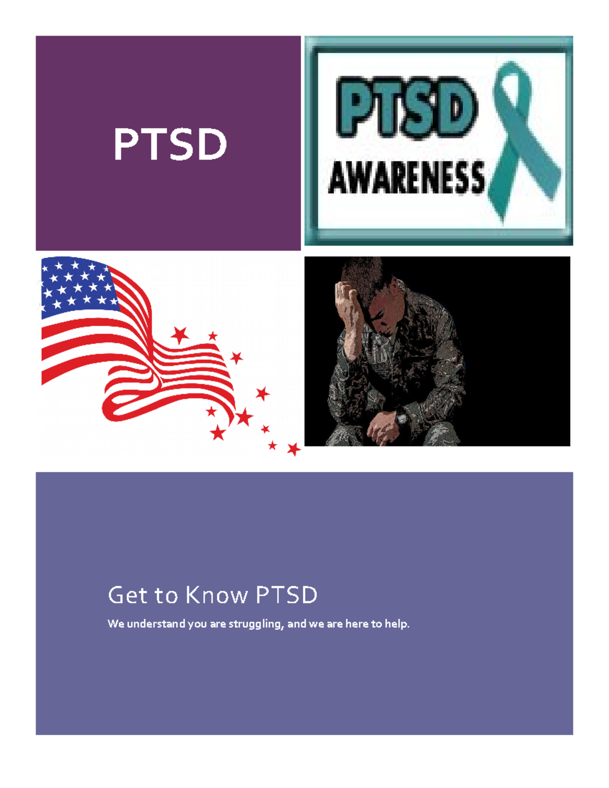 Mental Health & Wellness Brochure (Perfect grade) - PTSD Get to Know ...