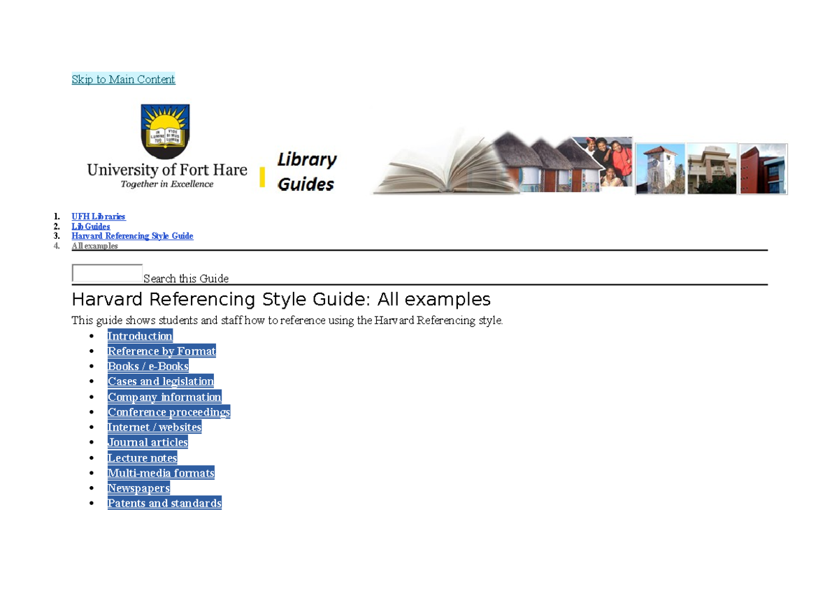 Harvard Referencing Style - Introduction Reference by Format Books / e ...
