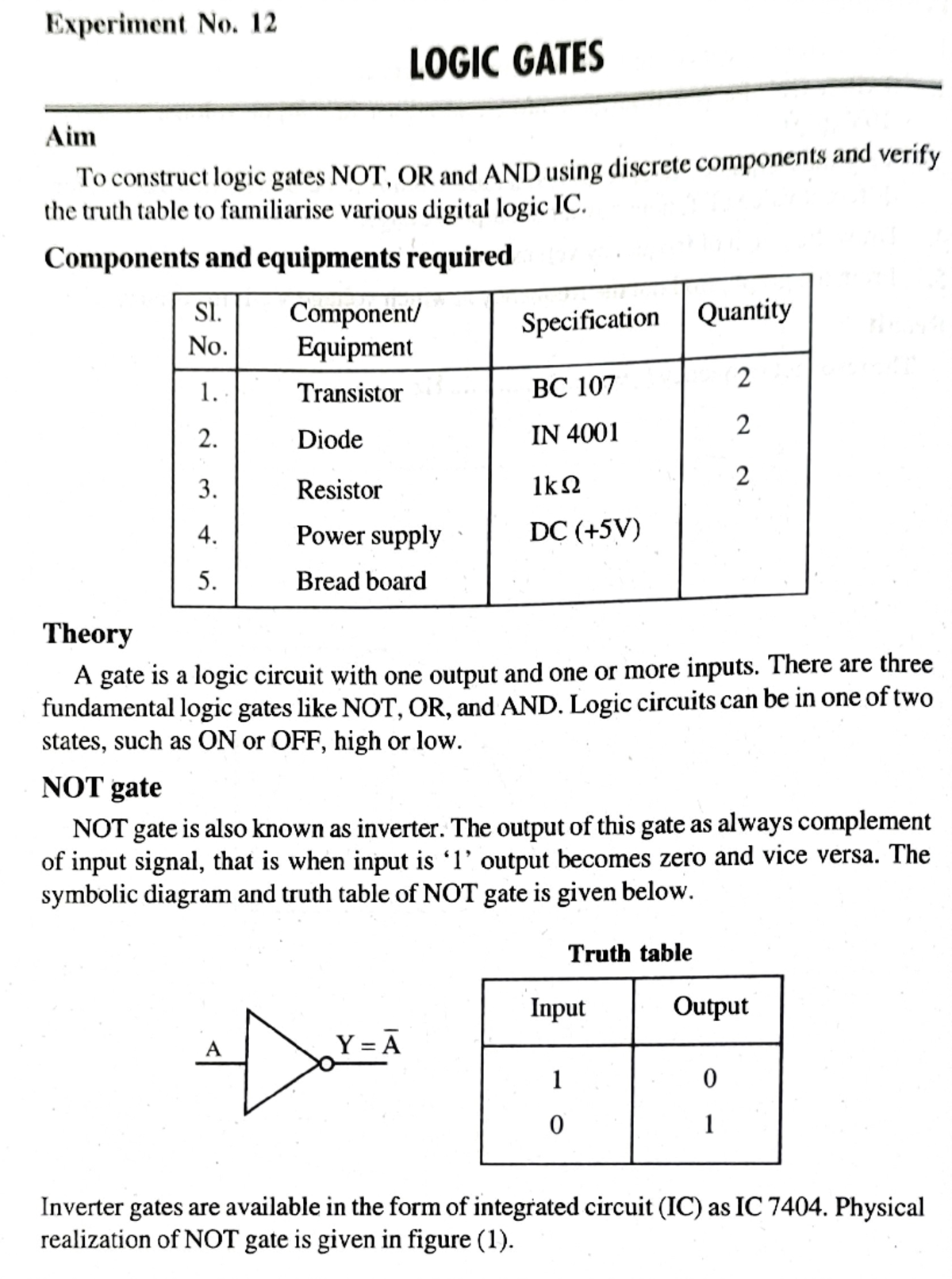 Logic gates - Electronic circuits - Studocu