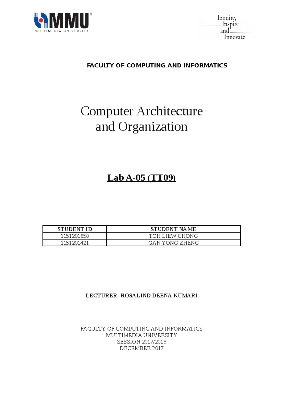 Lab 5 Term2021/2022 BasicSQL TSN1101 - Computer Architecture and ...