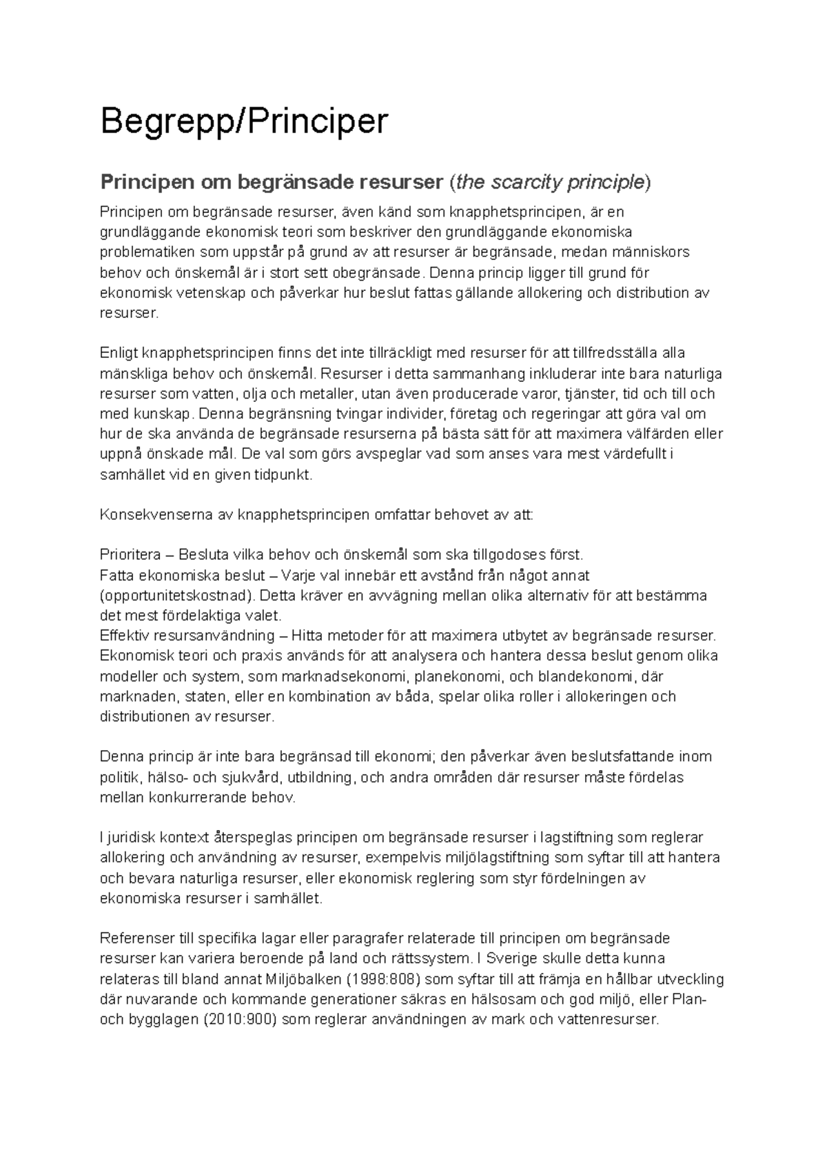 Allt i Mikroekonomi - Allt o veta till Mikro - Begrepp/Principer ...