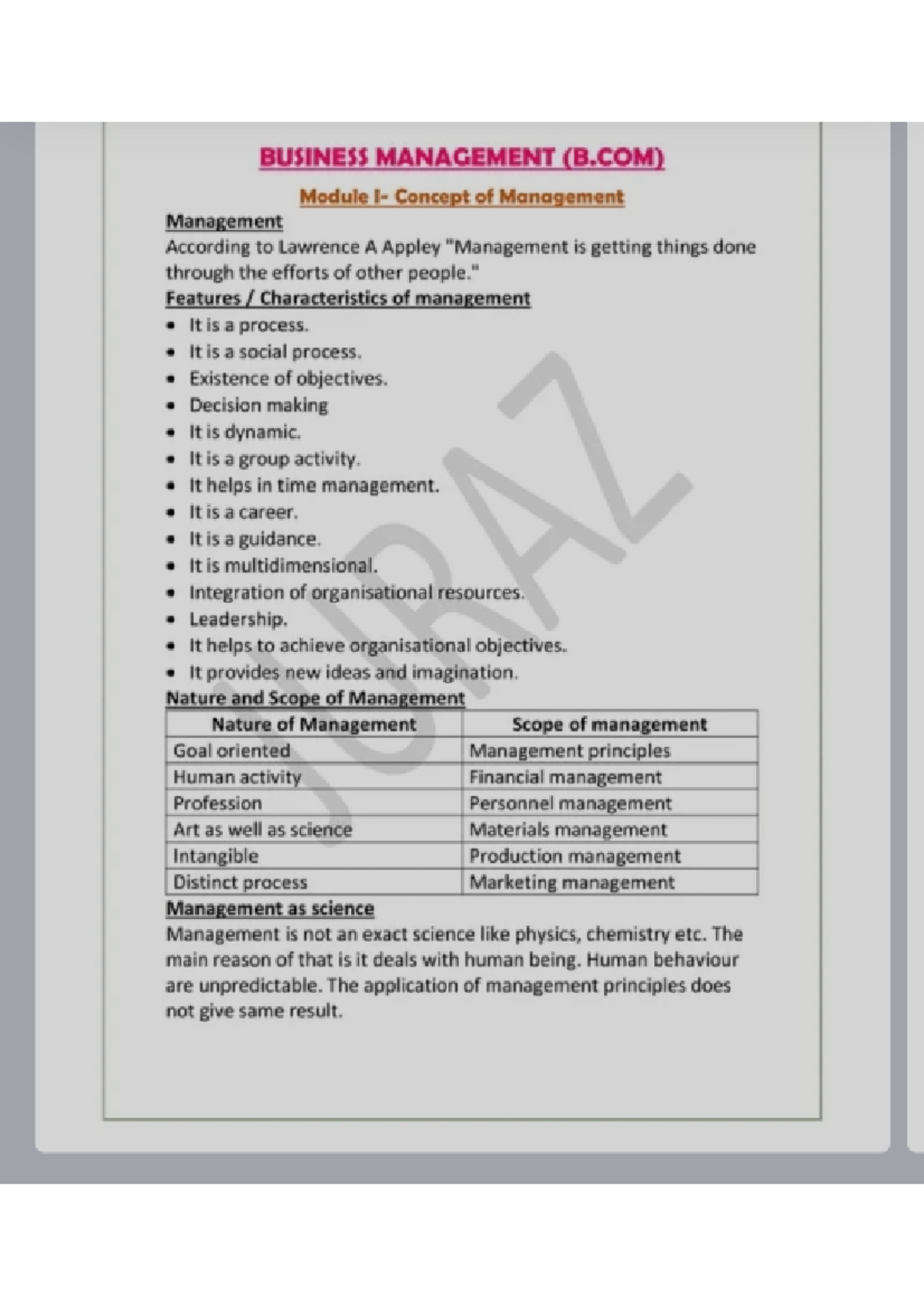 Business management 2 modules - Management concept and business ethics ...