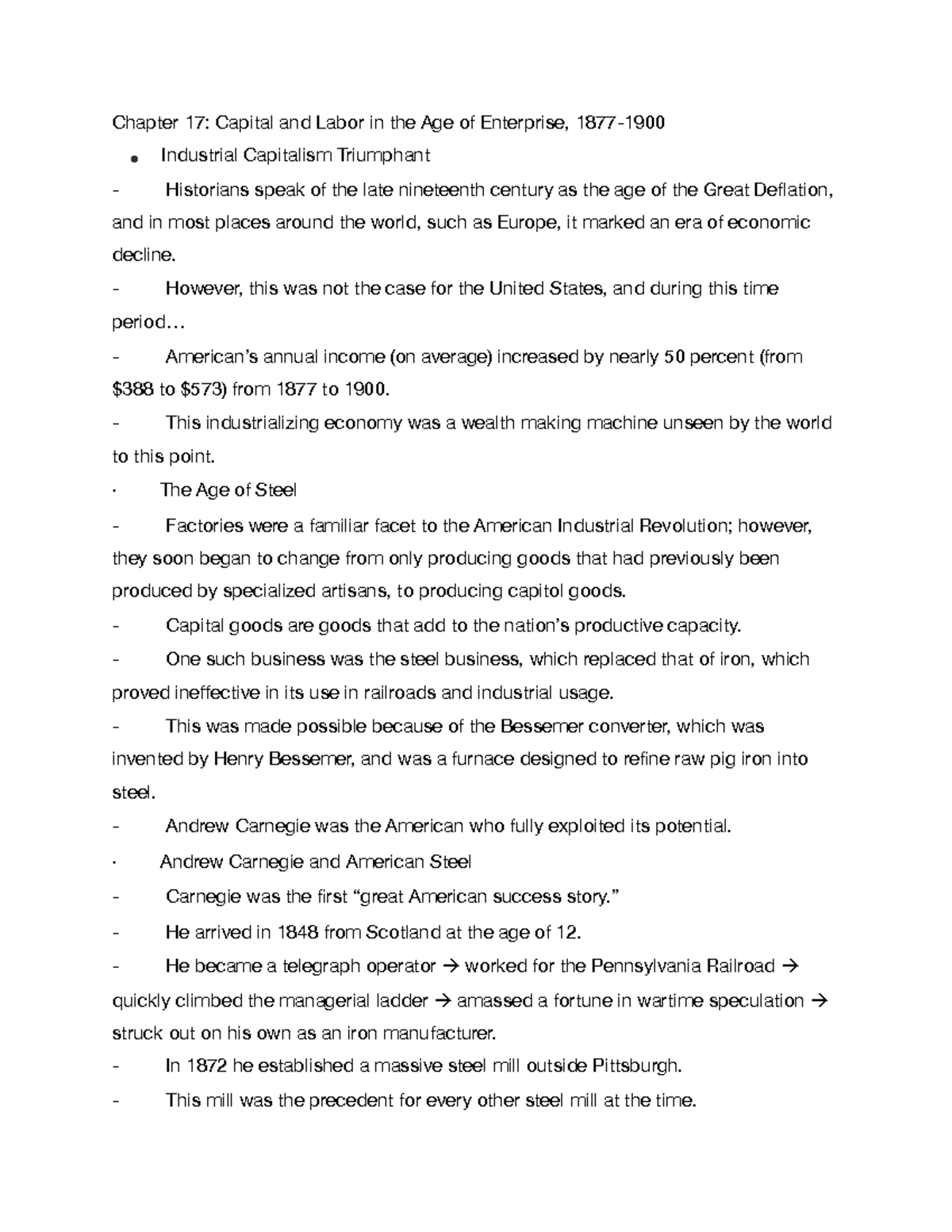 Chapter 17 - United States History - Chapter 17: Capital and Labor in ...