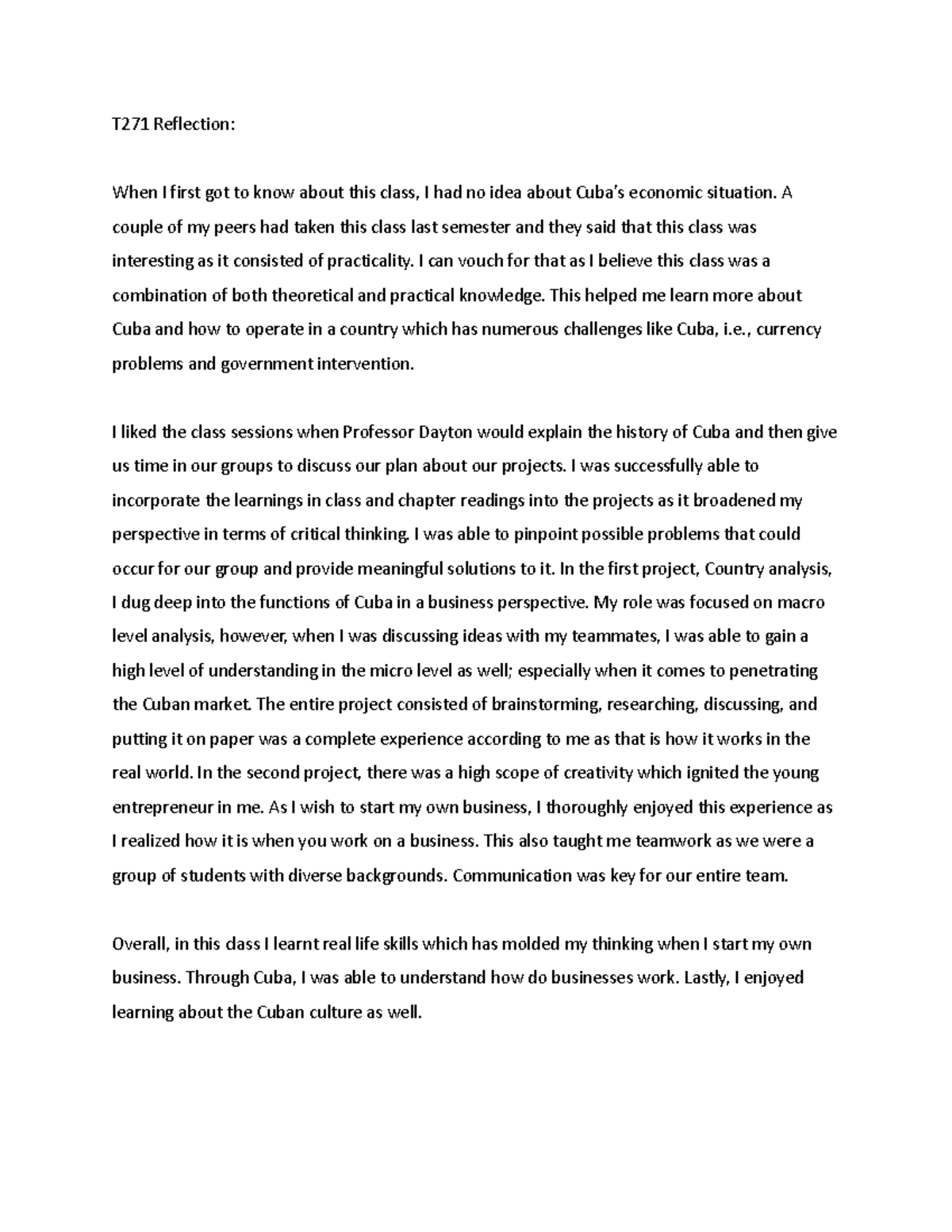 Reflection of theatre - T271 Reflection: When I first got to know about ...