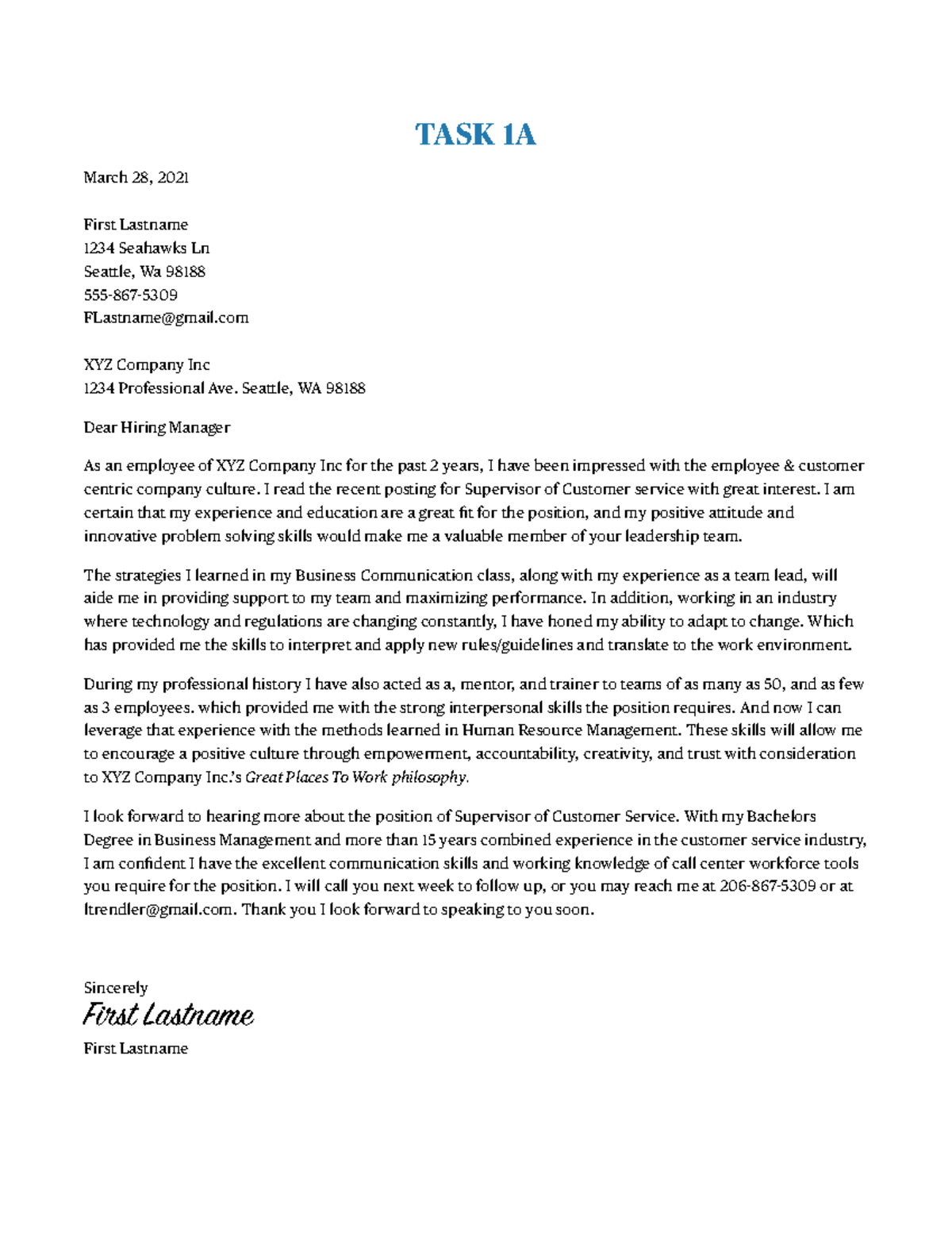 Task1a practical assessment - C716 - WGU - Studocu