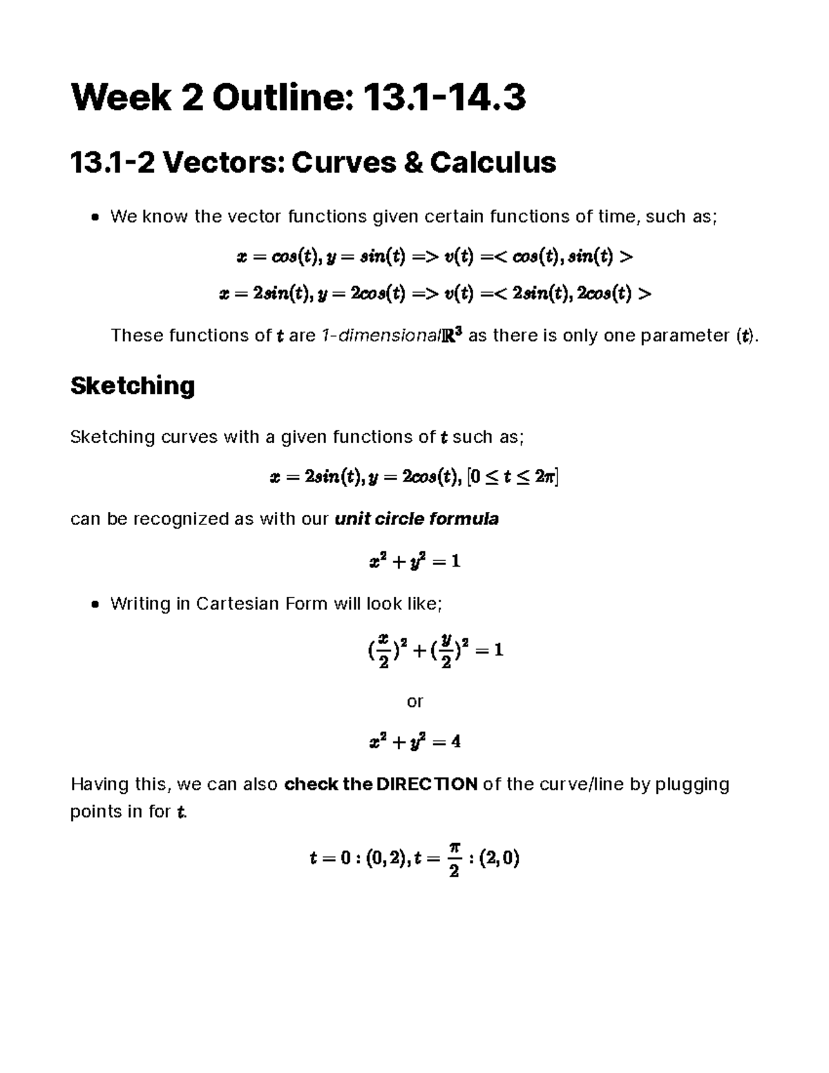 Ch13 - Chapter 13-14.3 Section Overviews - Week 2 Outline: 13 14. 13 2 ...