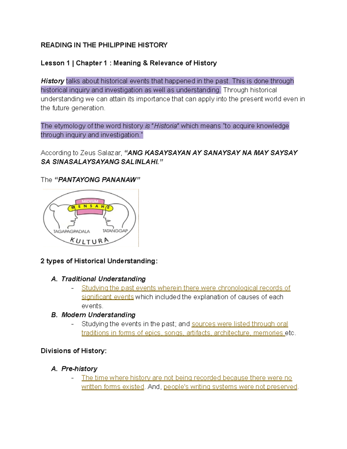 Reading IN THE Philippine History - READING IN THE PHILIPPINE HISTORY ...
