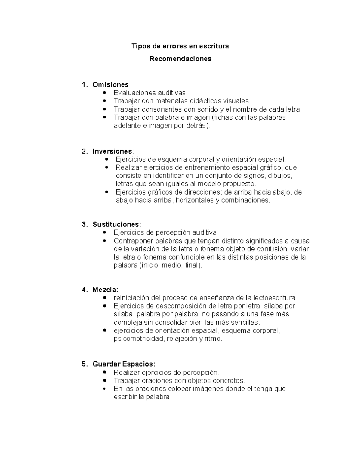 Tipos de errores en escritura - Tipos de errores en escritura ...
