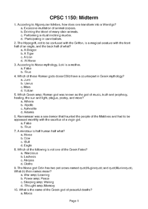 CPSC 1150-Handout-1 - CPSC 1150-Handout-1 - CPSC 1150: Problems Talos, the mythical giant bronze ...