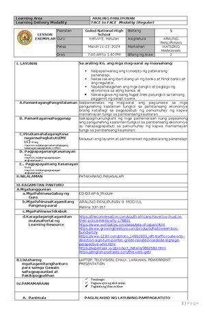 PRE Final Examination PR2 - II. SOLVING Directions: Solve the following ...