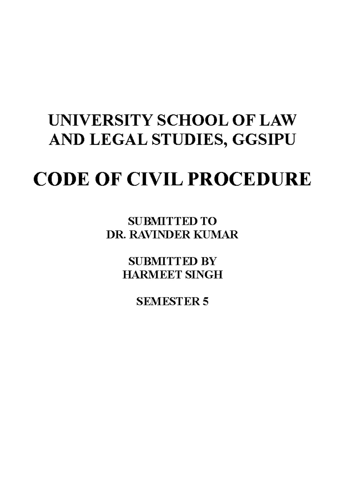 cpc material practice - UNIVERSITY SCHOOL OF LAW AND LEGAL STUDIES ...