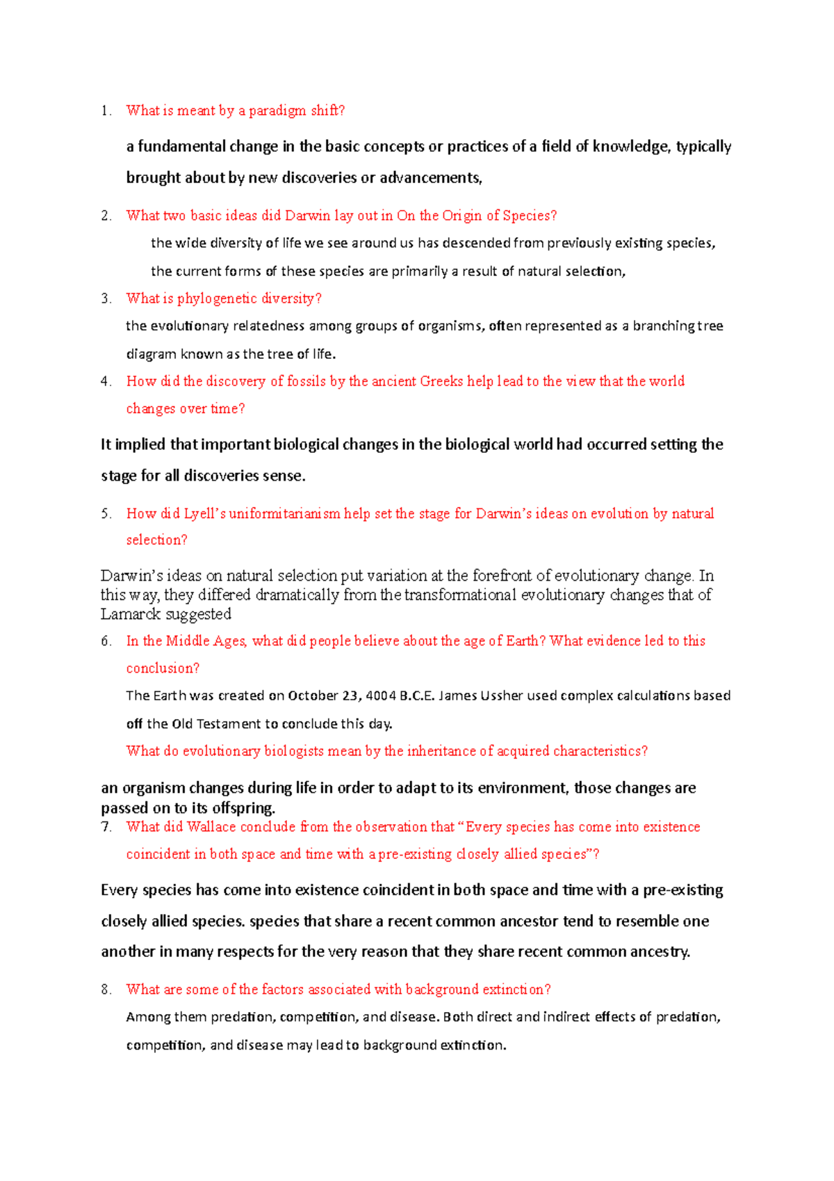 Bs questions - 1. What is meant by a paradigm shift? a fundamental ...