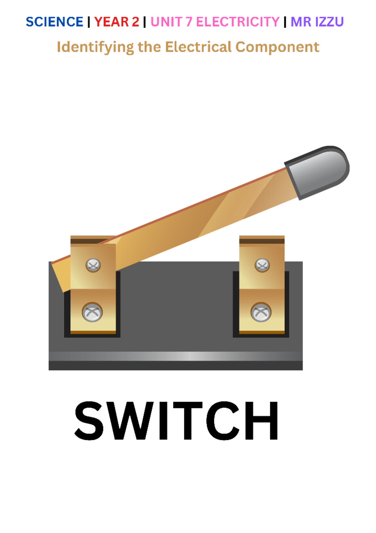 Switch - cubaan - Sains Tahun 4 - SWITCH SCIENCE I YEAR 2 I UNIT 7 ...