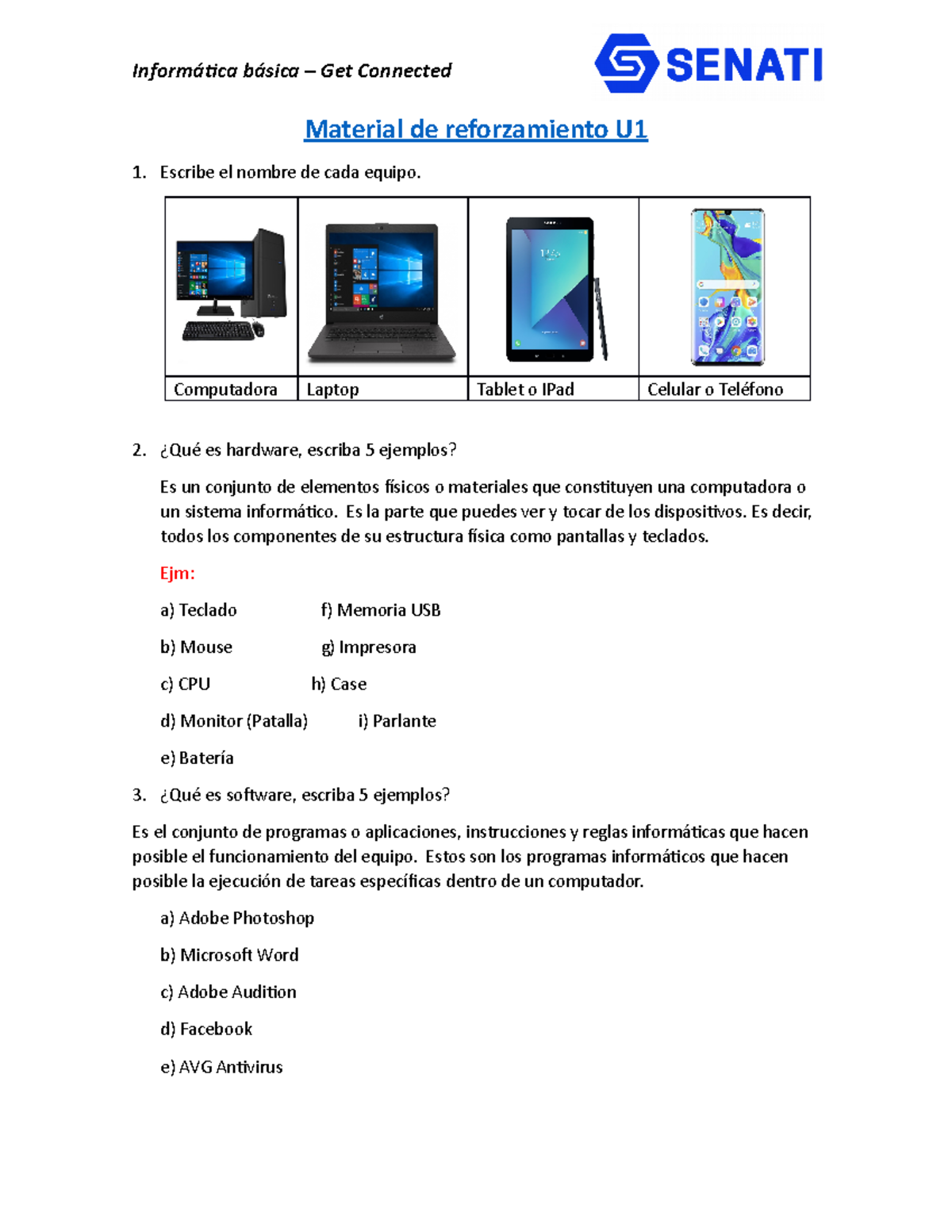 Unidad 1 Informatica Basica - Informática básica – Get Connected ...