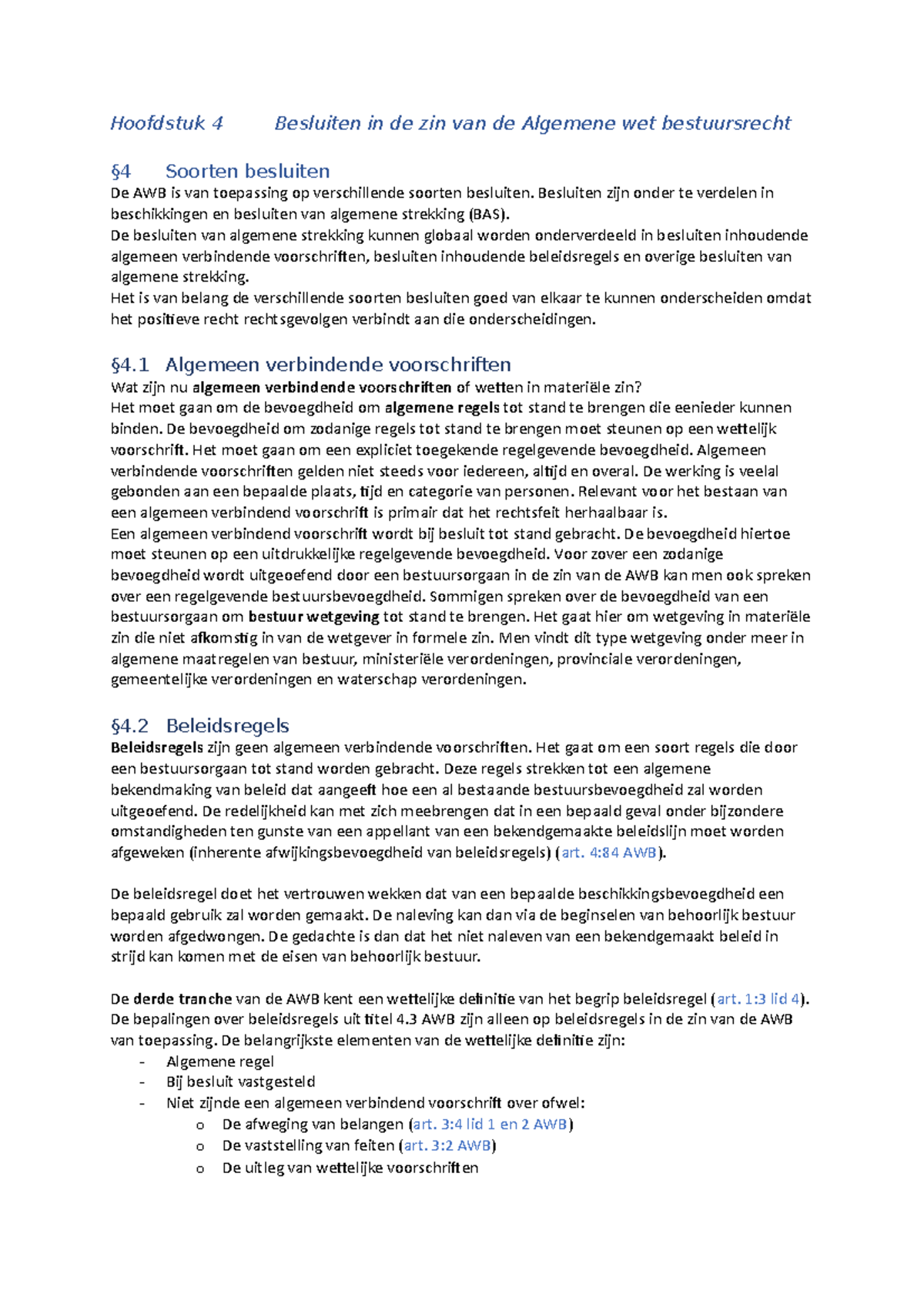 Hoofdstuk 4Besluiten in de zin van de Algemene wet bestuursrecht ...
