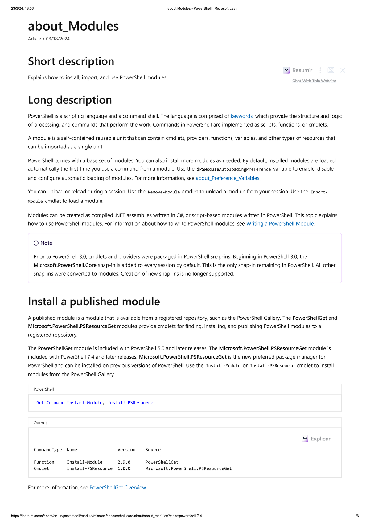 About Modules - Power Shell Microsoft Learn - about_Modules Article ...