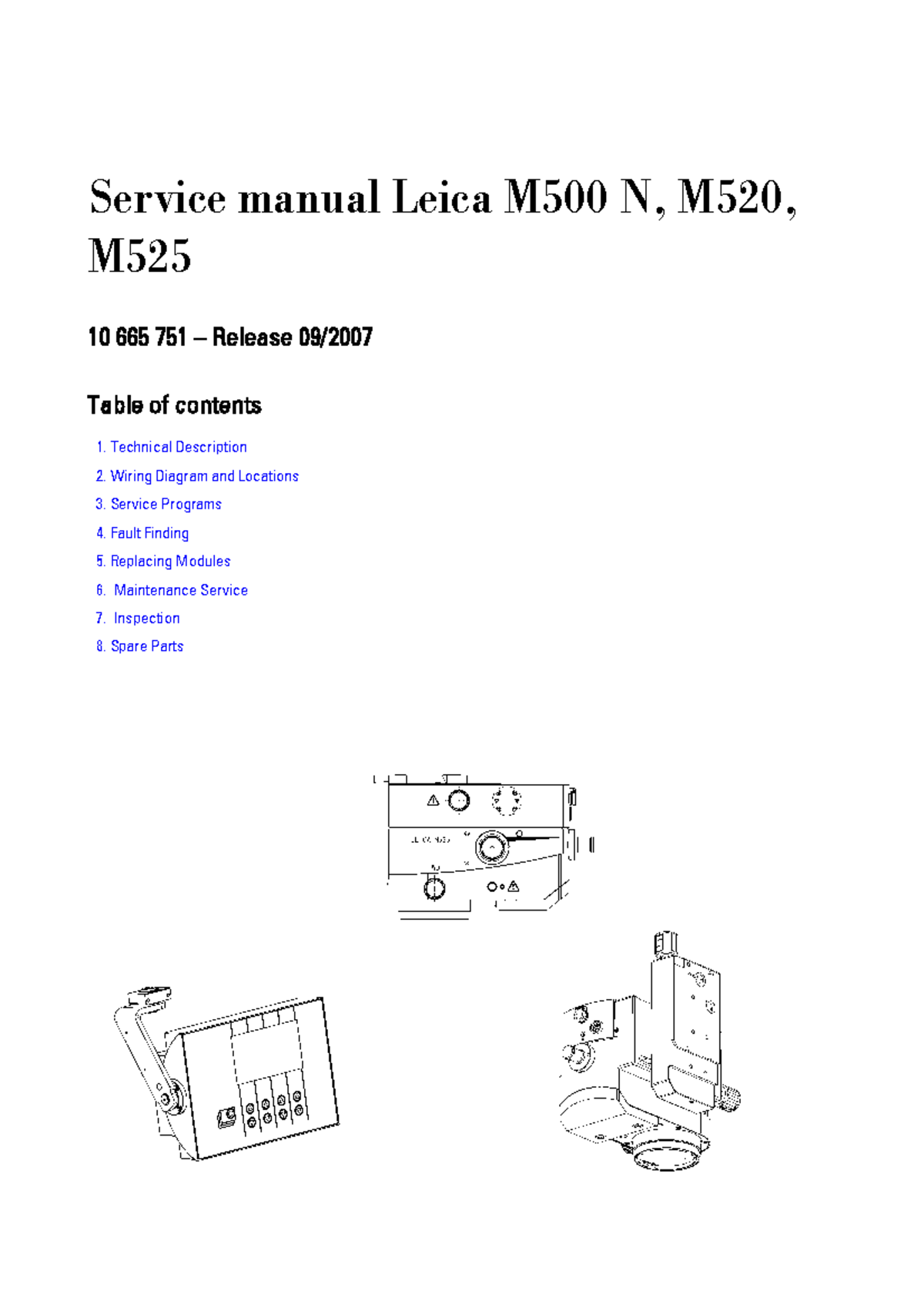 Leica M500N M520 M525 Microscope Service Manual - Service manual Leica ...